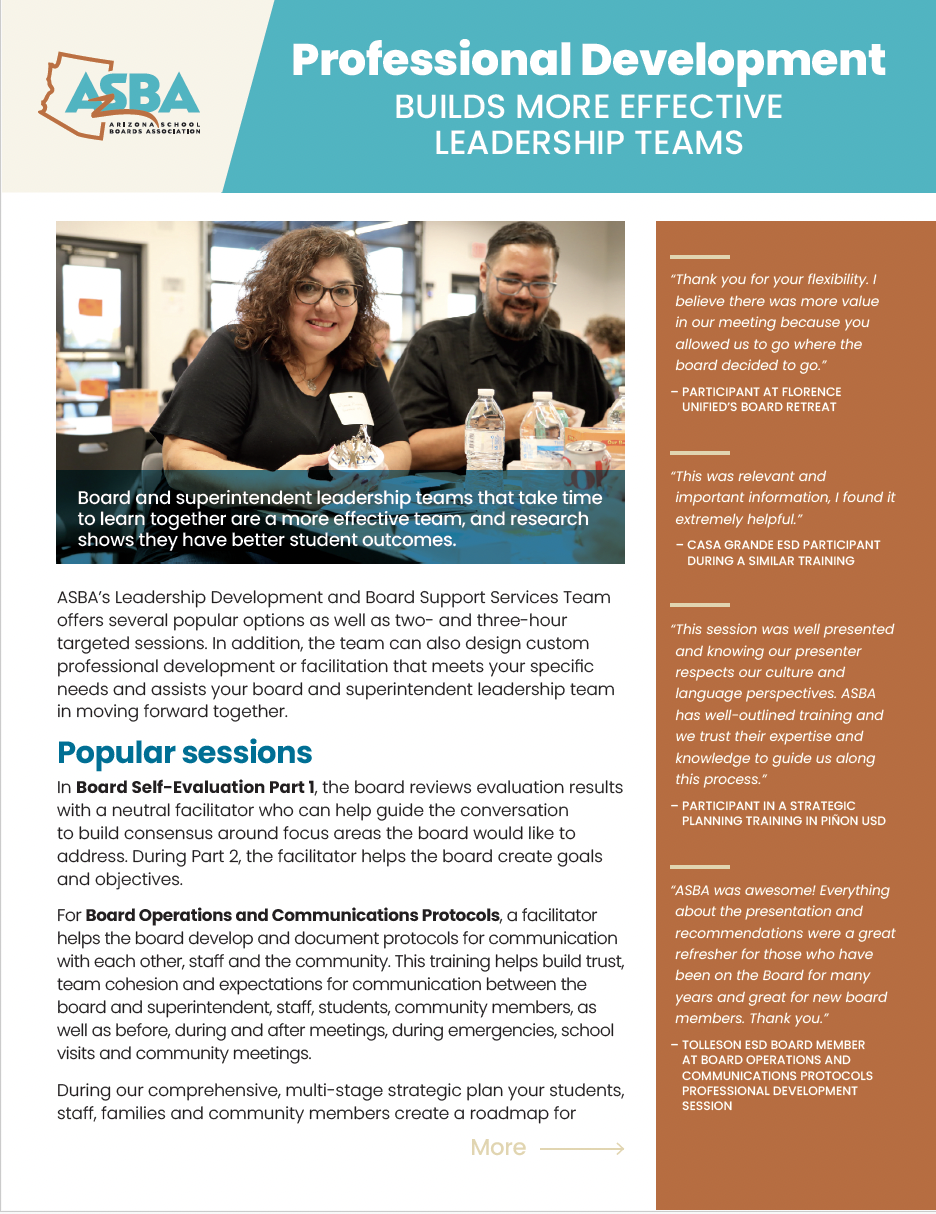 Professional Development - Arizona School Boards Association